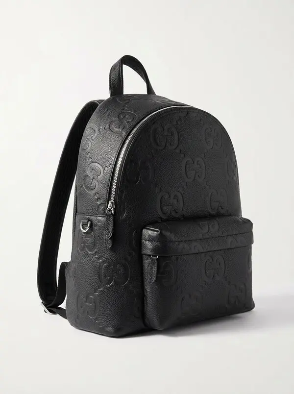 Gucci Medium Jumbo Gg Backpack - Black