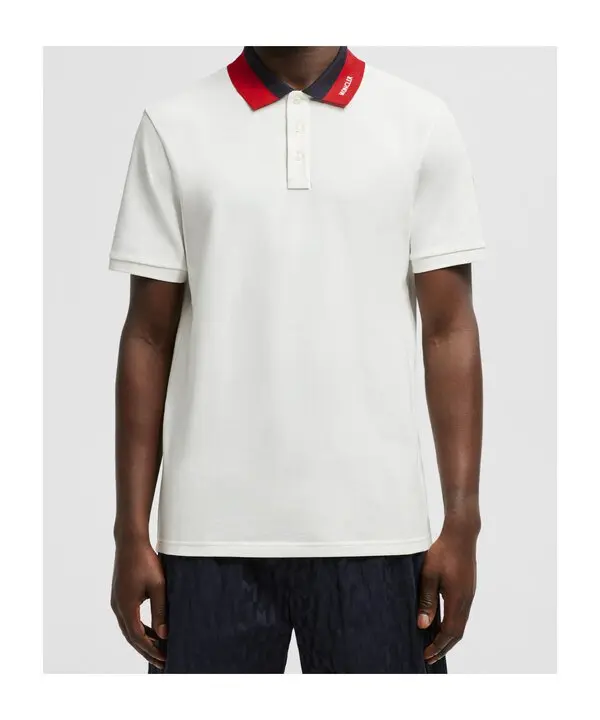 Moncler Embroidered Logo Piquet Polo Shirt