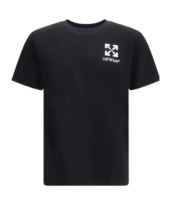 Off-White Logo Printed Crewneck T-shirt - Black