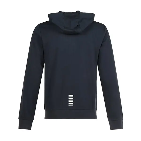 EA7 Logo-embellished Zip-up Hoodie