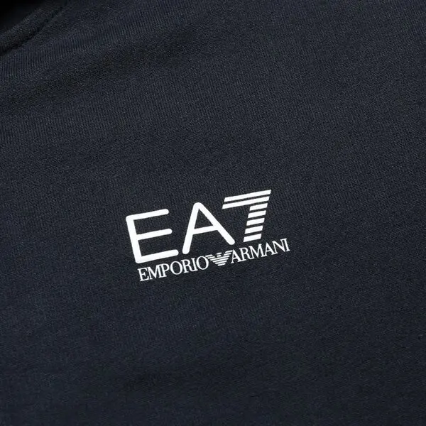 EA7 Logo-embellished Zip-up Hoodie