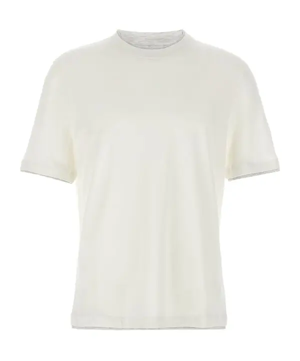 Brunello Cucinelli Layered Effect Crewneck T-shirt - White