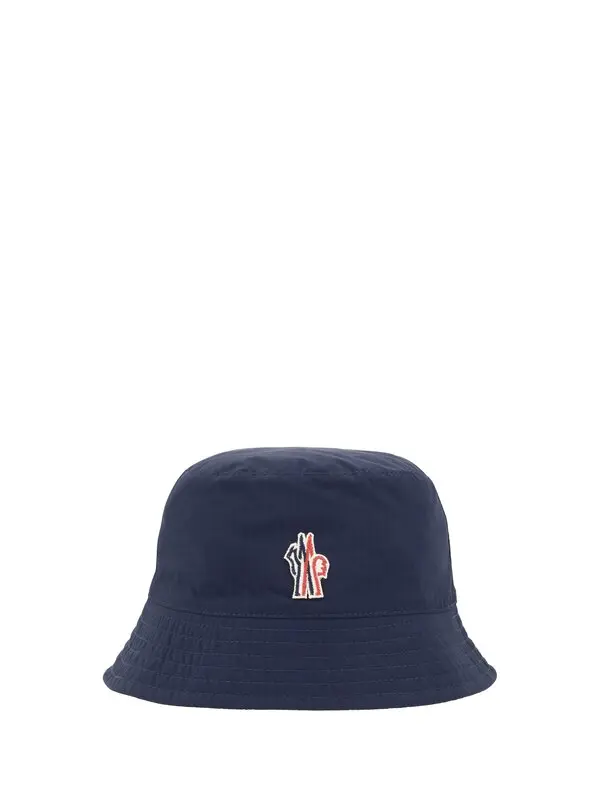 Moncler Logo Embroidered Bucket Hat - Blue