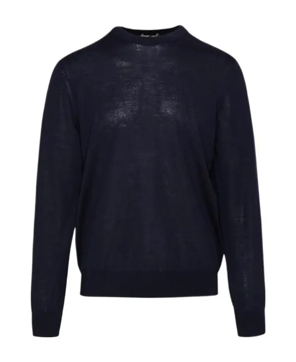Zegna V-neck Wool Pullover - Black
