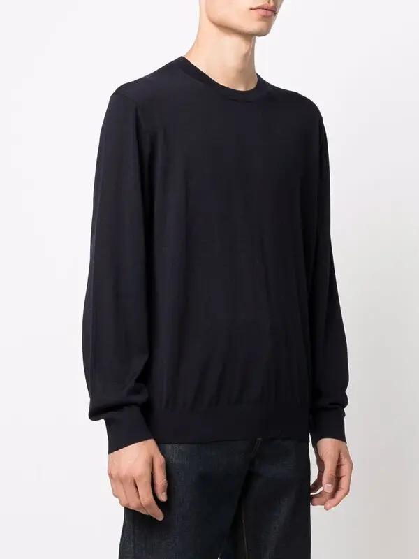 Zegna V-neck Wool Pullover - Black