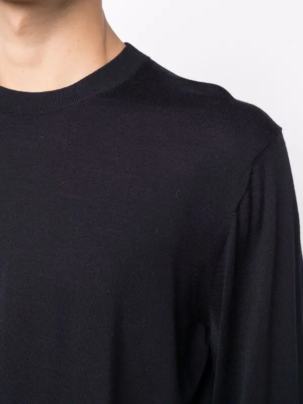 Zegna V-neck Wool Pullover - Black