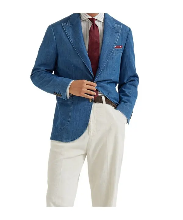 Brunello Cucinelli Three-button Patch-pocket Blazer