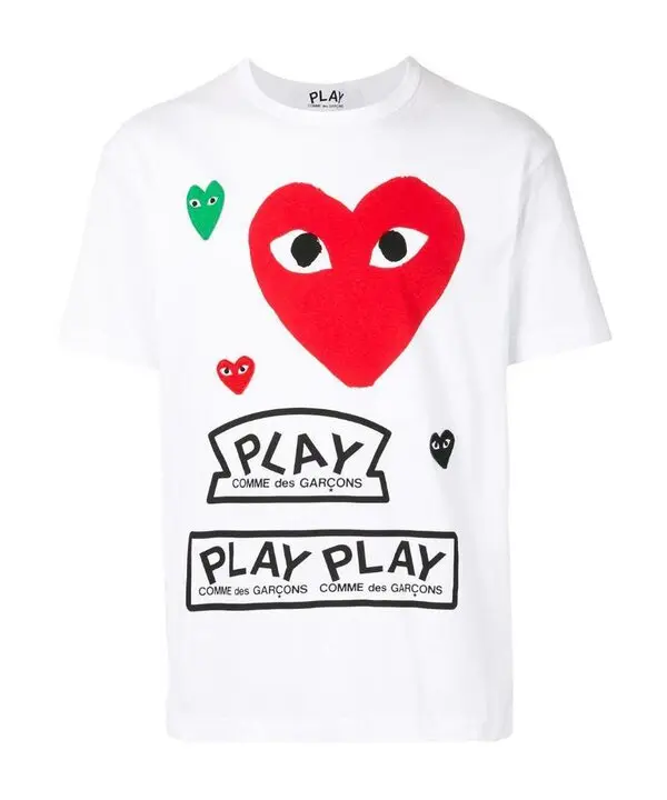 Comme Des Garçons Heart-patch T-shirt