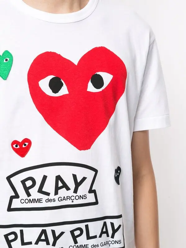 Comme Des Garçons Heart-patch T-shirt