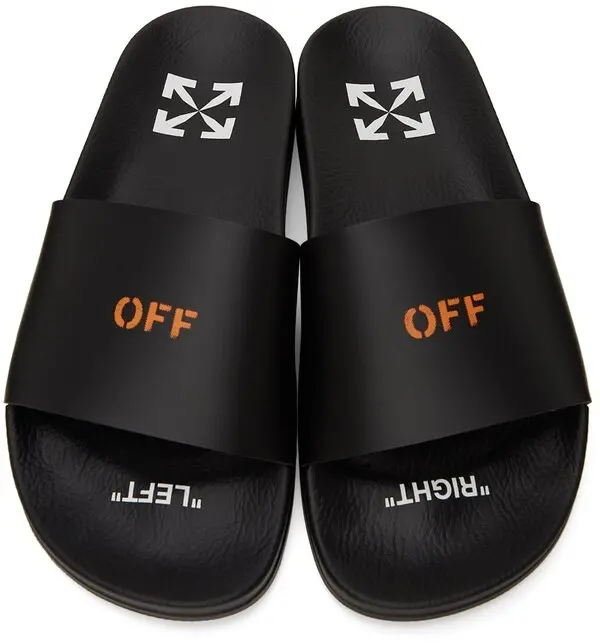 Off-White Logo Print Pool Slides