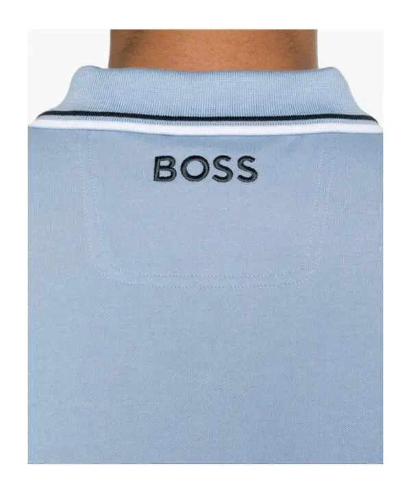 Hugo Boss Contrast-logo Polo Shirt - Blue