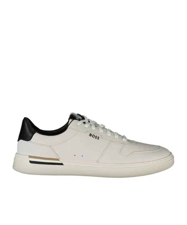 Hugo Boss Signature-stripe Details Trainers - White
