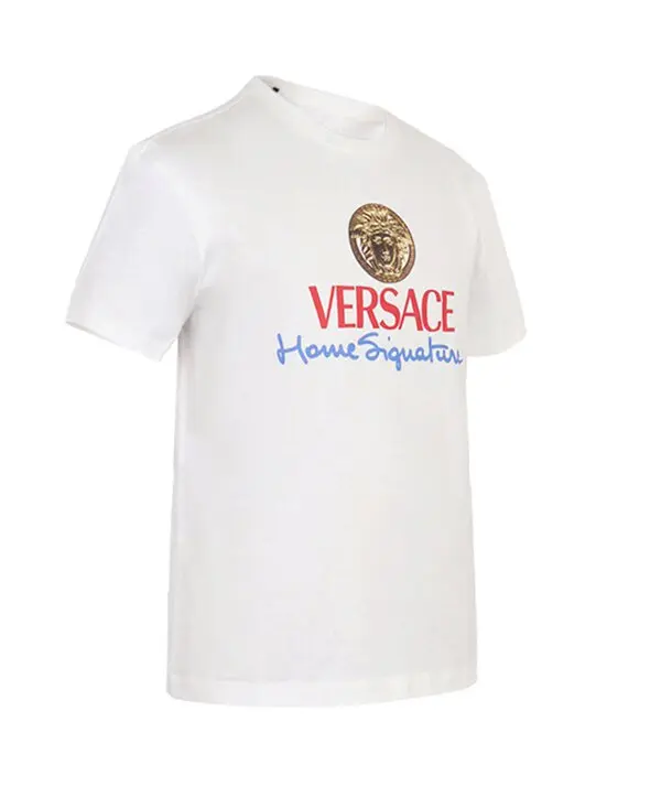Versace Home Signature Logo Print T-shirt