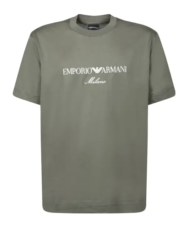 Emporio Armani Crewneck Short-sleeved T-shirt - Green