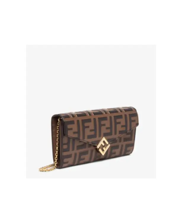 Fendi Ff Diamonds Continental Chained Wallet