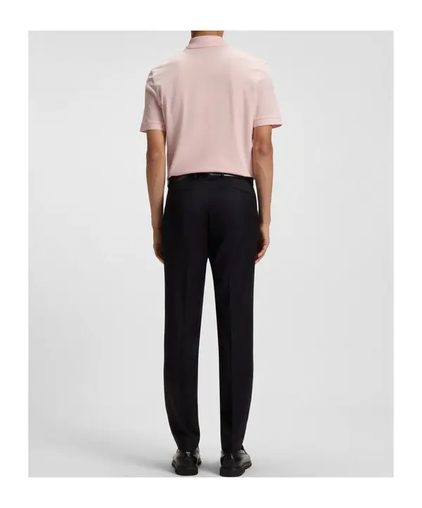 Hugo Boss Pallas Embroidered Straight Hem Polo Shirt - Light Pink