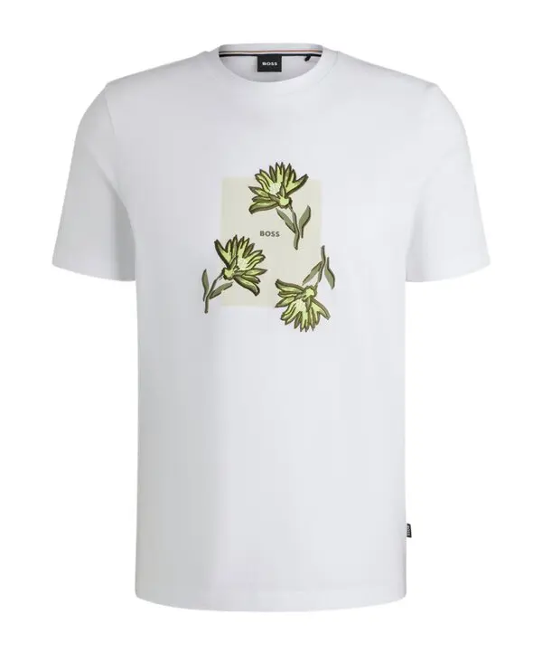 Hugo Boss Floral-artwork T-shirt - White