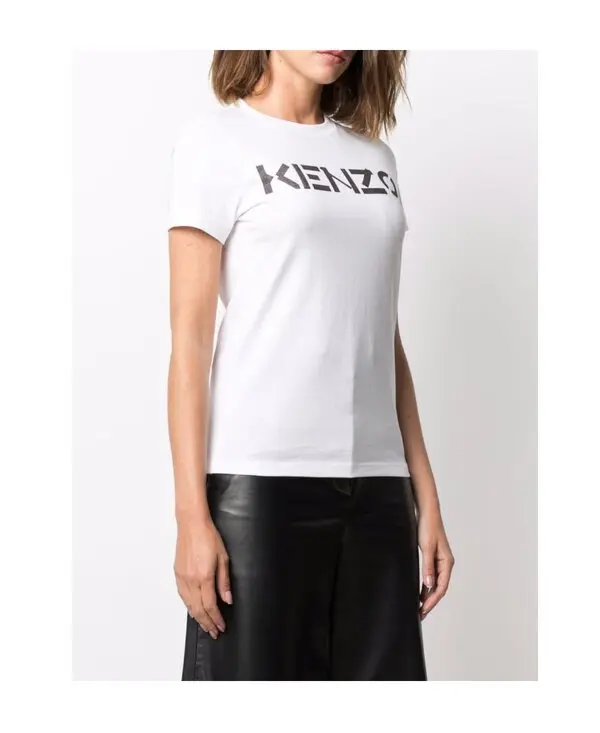 Kenzo Logo Print Short Sleeve T-shirt - White
