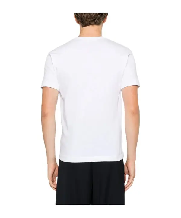 Comme Des Garçons Heart Print Cotton T-shirt - White