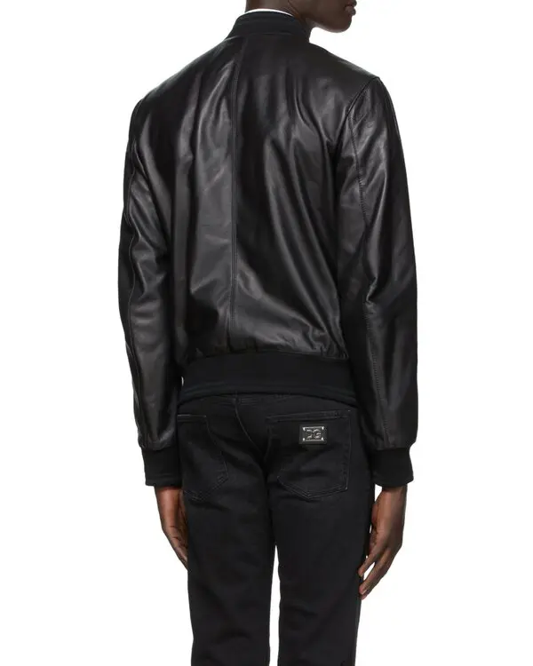 Dolce & Gabbana Dolce Gabbana Leather Bomber Jacket