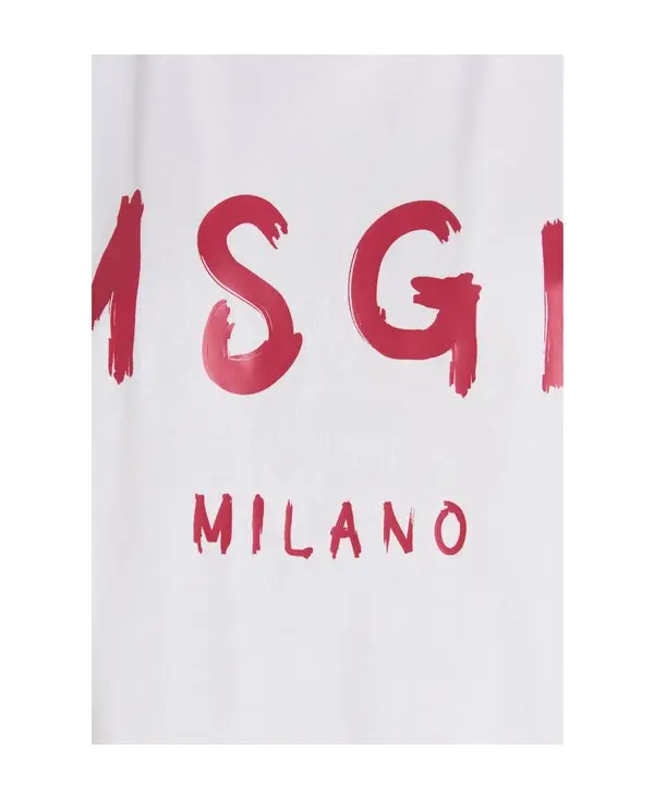 MSGM Logo Printed Crewneck T-shirt