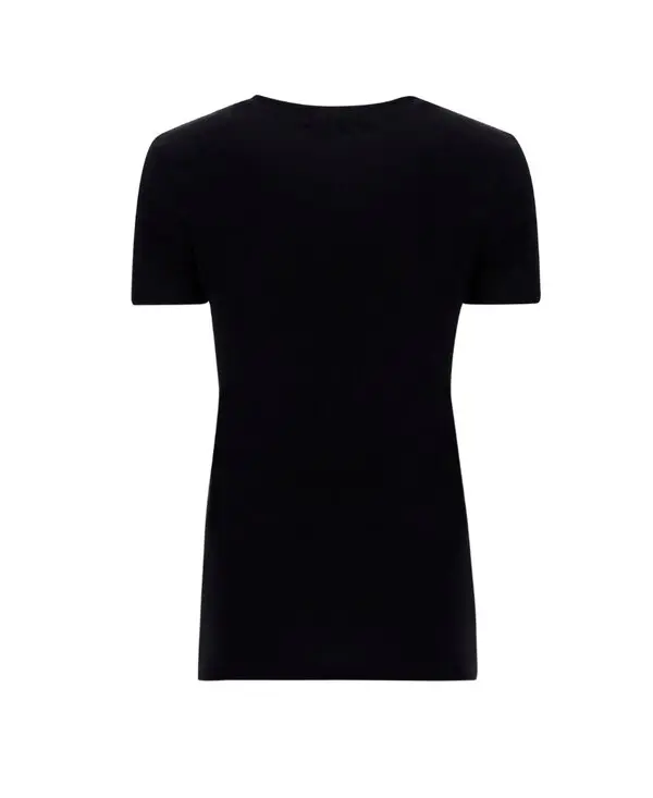 Moschino Round Neck Short Sleeve T-shirt - Black