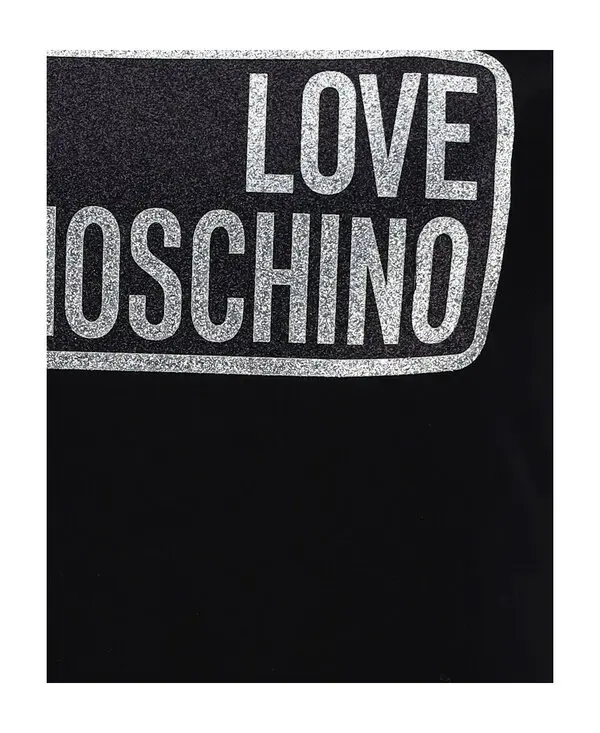 Moschino Round Neck Short Sleeve T-shirt - Black