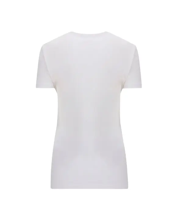 Moschino Round Neck Short Sleeve T-shirt - White