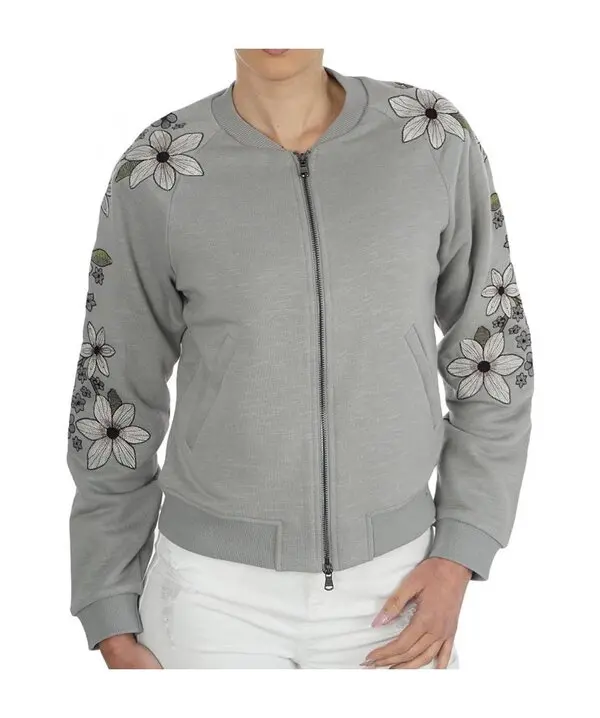 Emporio Armani Long-sleeved Zipper Coat - Gray