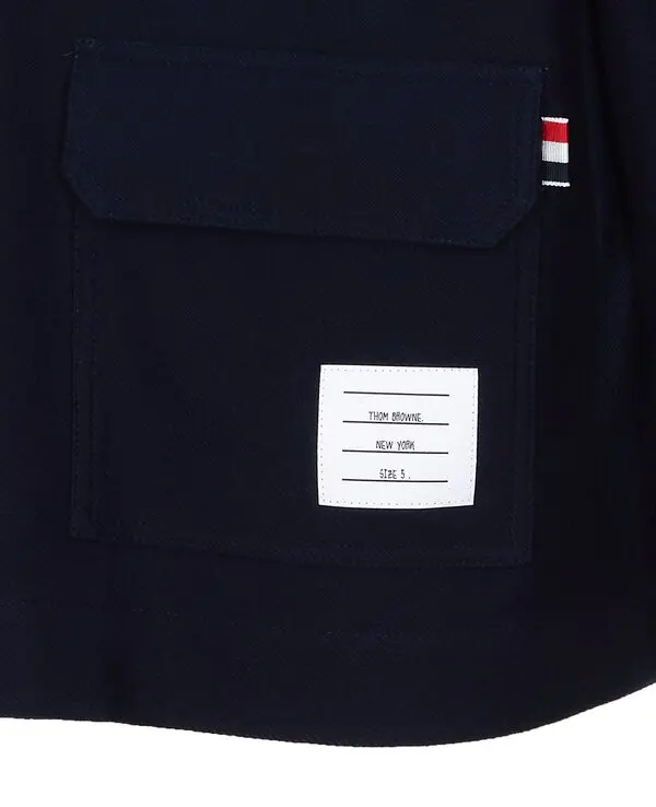 Thom Browne Double Face Tech Twill Oversized Armband Parka