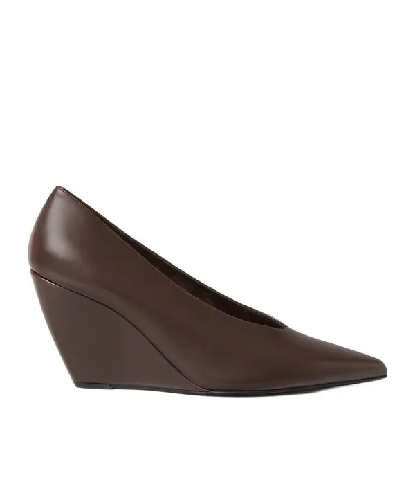 Loro Piana Viola High Wedge Pump - Cedar Bronze
