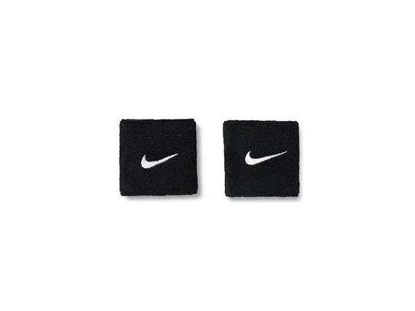 Nike Swoosh Classic Wristband 2-pack Athletic Sports Equipment - Black