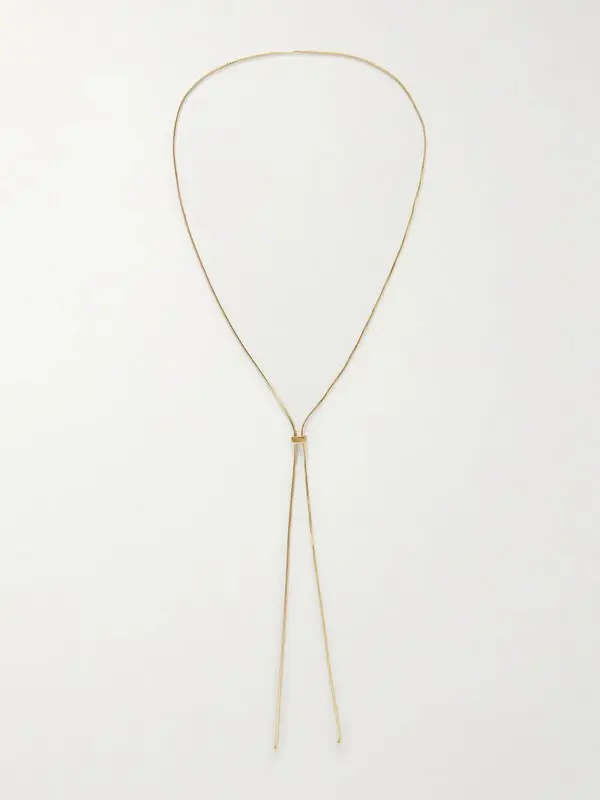 LOREN STEWART Bolo Pendant Sterling-silver Necklace - Gold