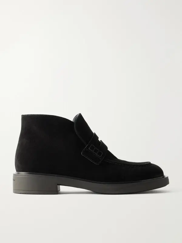 GIANVITO ROSSI Suede Ankle Boots - Black