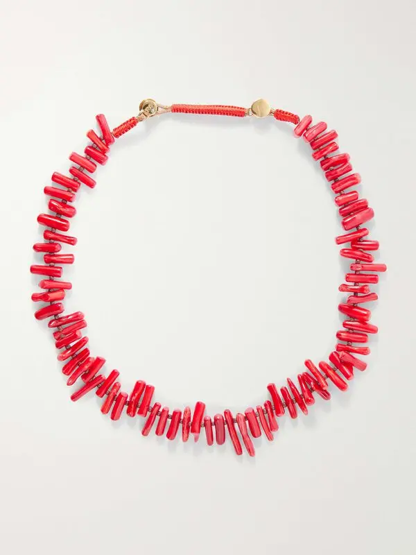 ROXANNE ASSOULIN The Coral Branch Beaded Necklace - Red