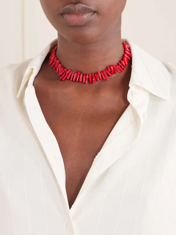 ROXANNE ASSOULIN Coral Branch Beaded Necklace