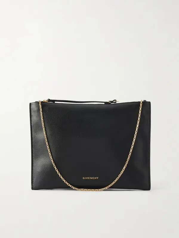 Givenchy Voyou Leather Clutch - Black