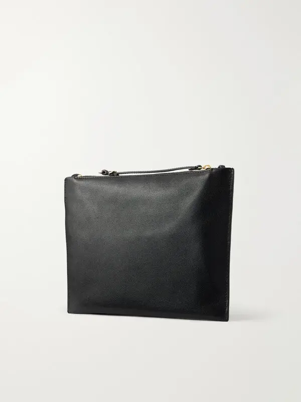 Givenchy Voyou Leather Clutch With Gold-tone Chain
