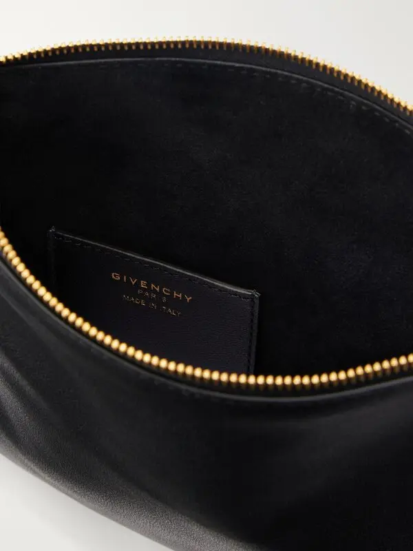Givenchy Voyou Leather Clutch With Gold-tone Chain