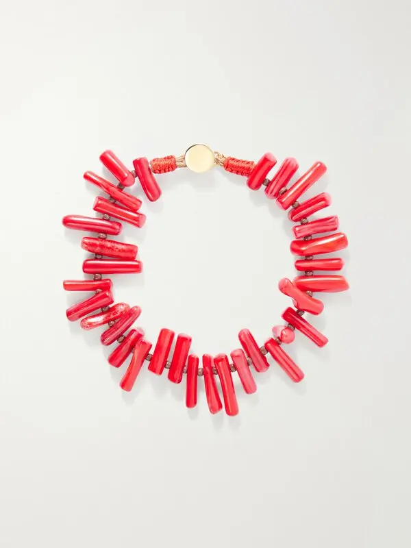 ROXANNE ASSOULIN Coral Branch Beaded Bracelet - Red