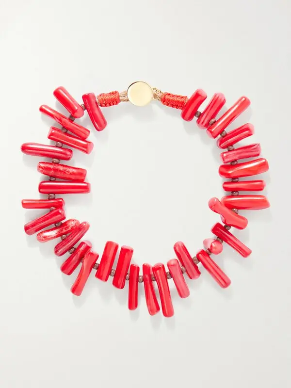 ROXANNE ASSOULIN Coral Branch Beaded Bracelet - Red