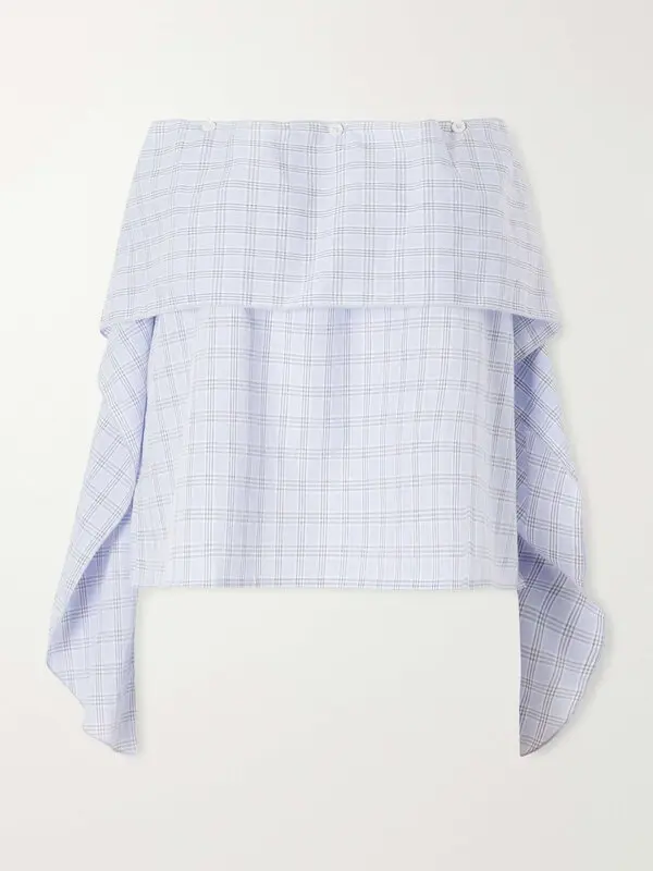 DEIJI STUDIOS Flow Checked Organic Cotton Blouse
