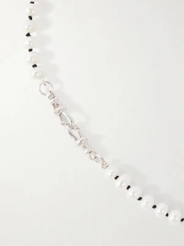 LOREN STEWART Sterling And Pearl Necklace