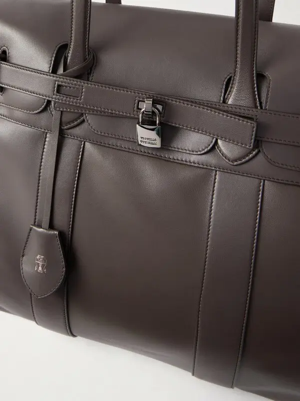 Brunello Cucinelli Leather Weekender Bag