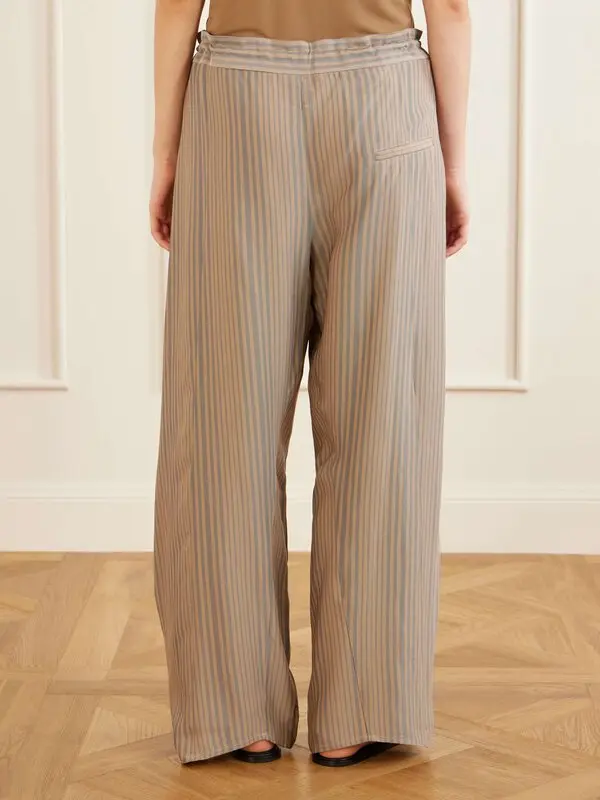 KALLMEYER Clemence Striped Twill Wide-leg Pants