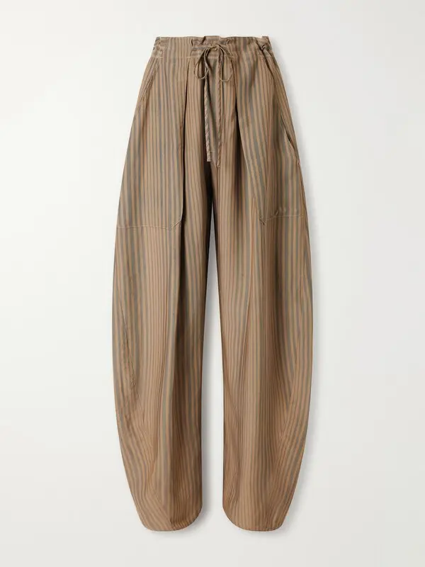 KALLMEYER Clemence Striped Twill Wide-leg Pants - Neutrals