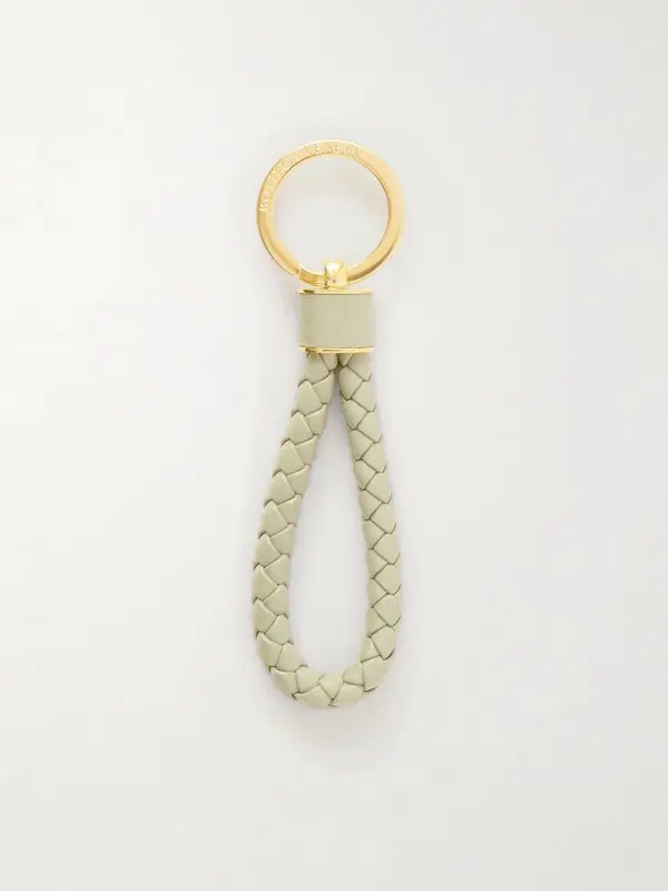 Bottega Veneta Braided Leather Keyring - Green