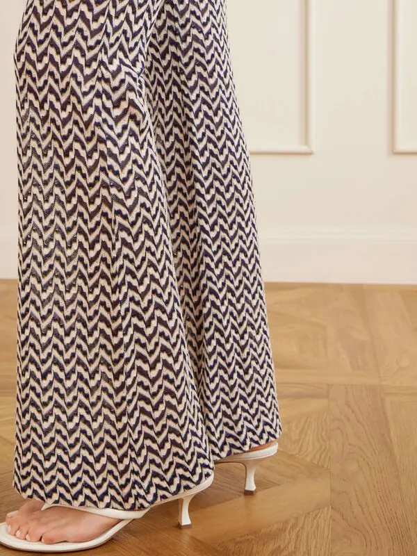 Missoni Embellished Crochet-knit Flared Pants