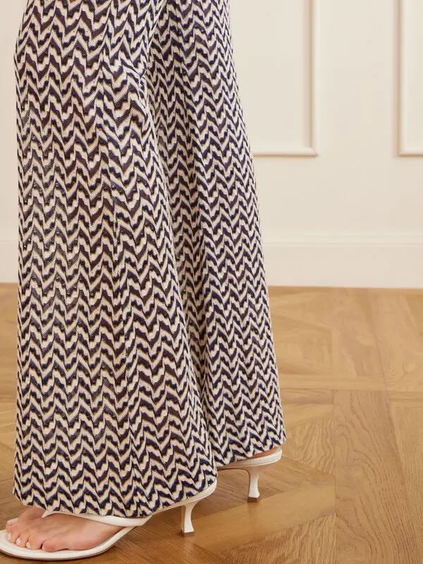 Missoni Embellished Crochet-knit Flared Pants