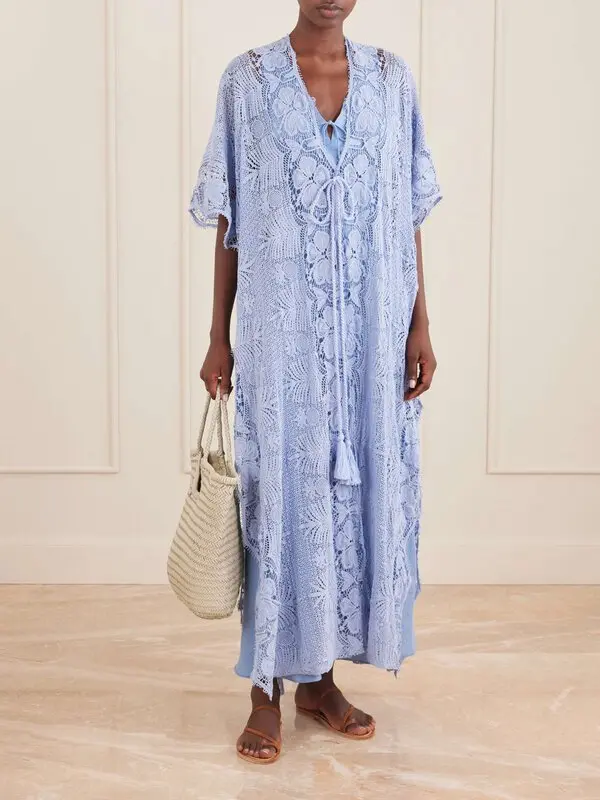 Miguelina Valentina Cotton-lace Kaftan